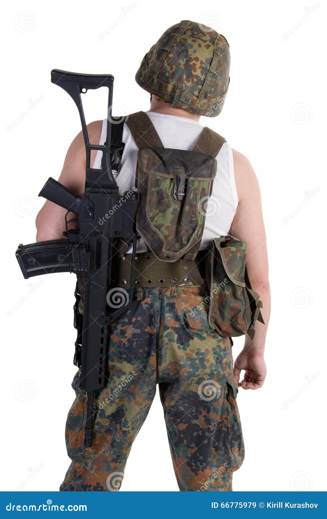 Soldier with a gun stock image. Image of person, khaki - 66775979