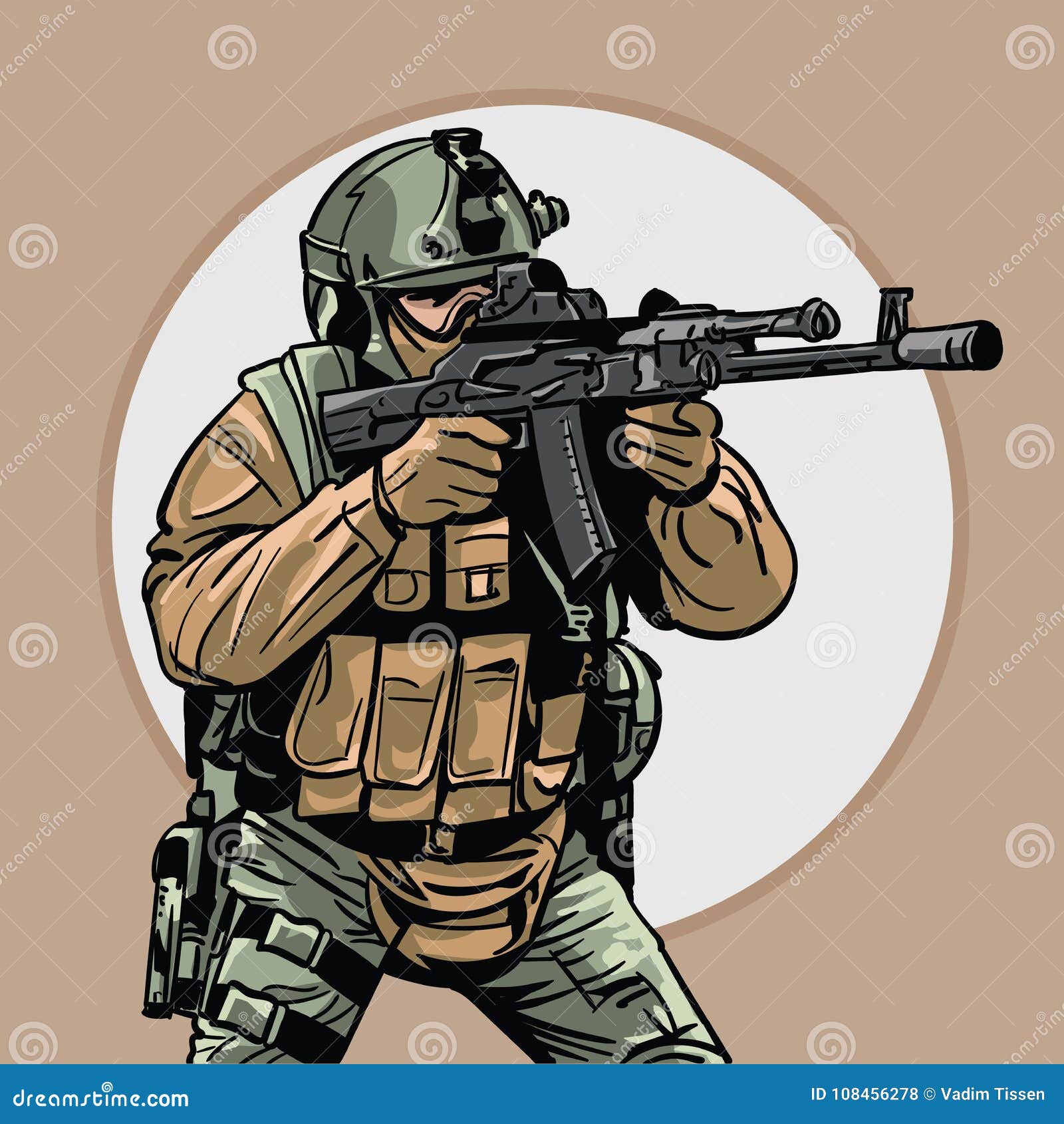 Submachinegun Cartoons, Illustrations & Vector Stock Images - 59 ...