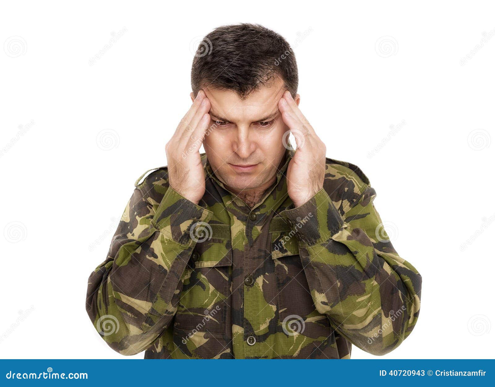 Soldier with hands on head stock image. Image of camouflage - 40720943