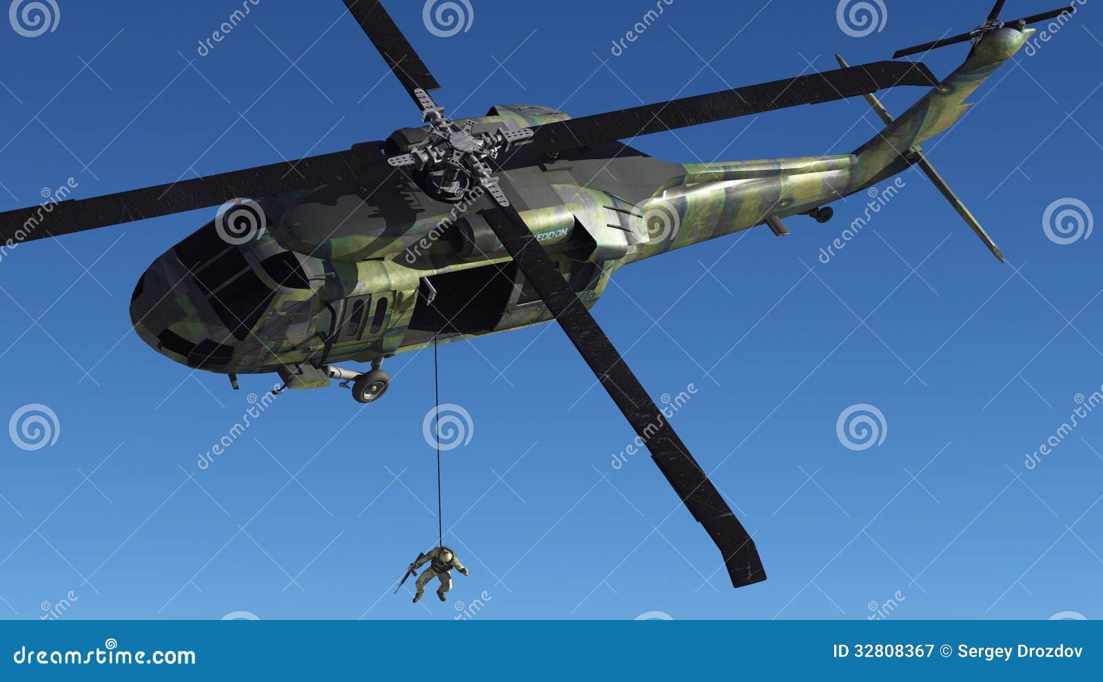 The Soldier and the Helicopter Stock Image - Image of marines ...
