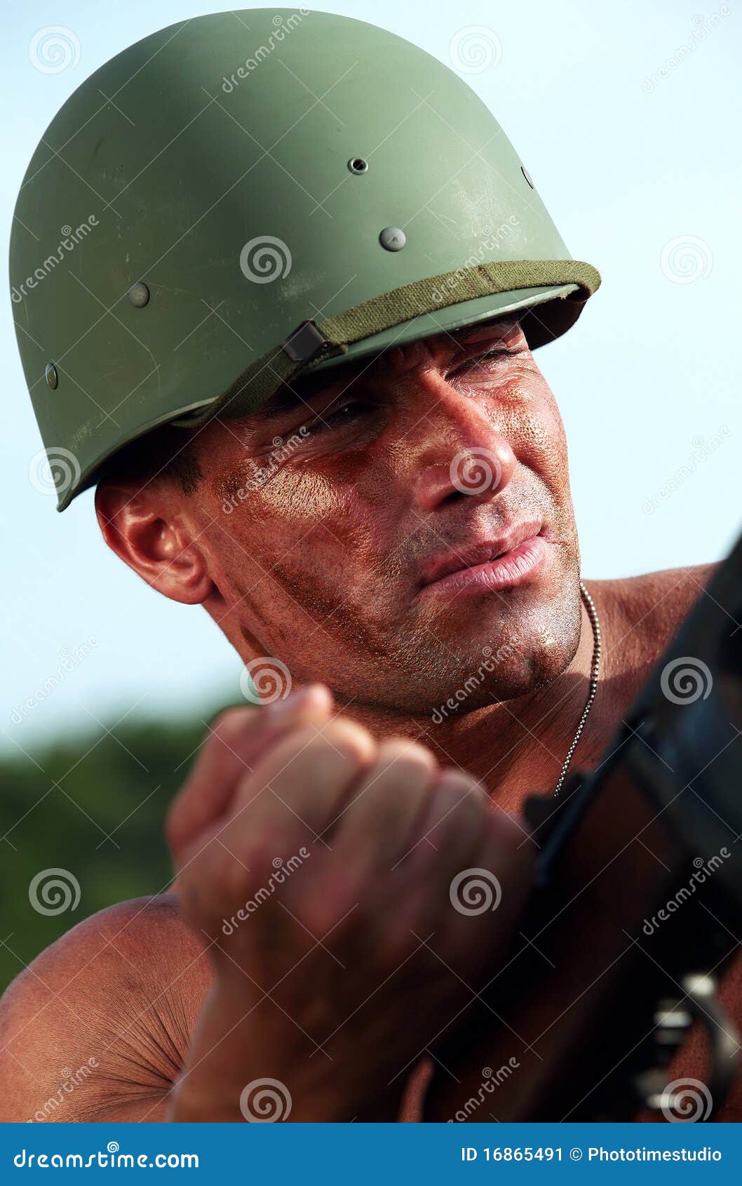 Soldier in helmet stock image. Image of soldier, killer - 16865491