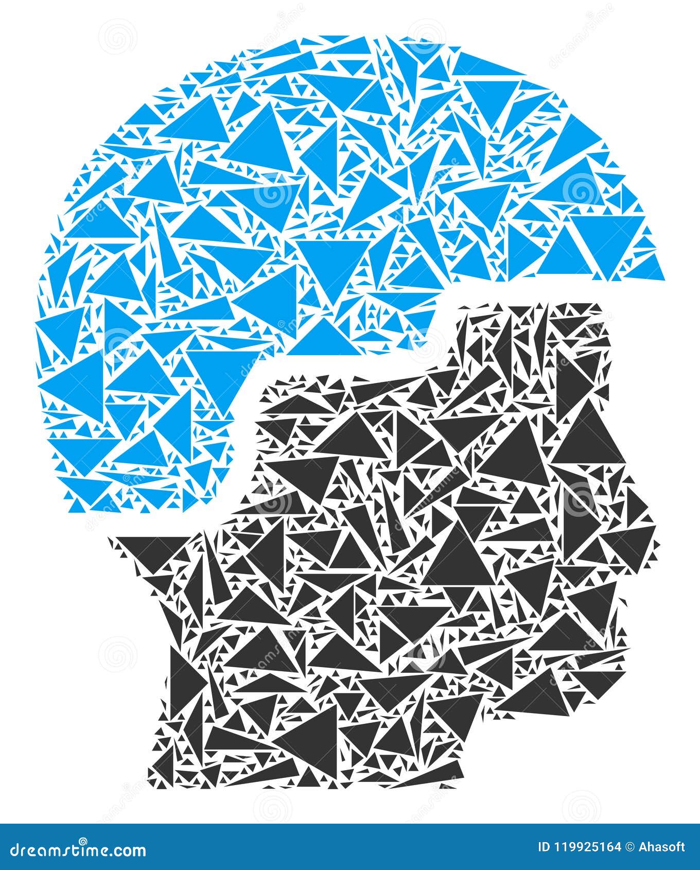 Soldier Helmet Collage of Triangles Stock Vector - Illustration of ...