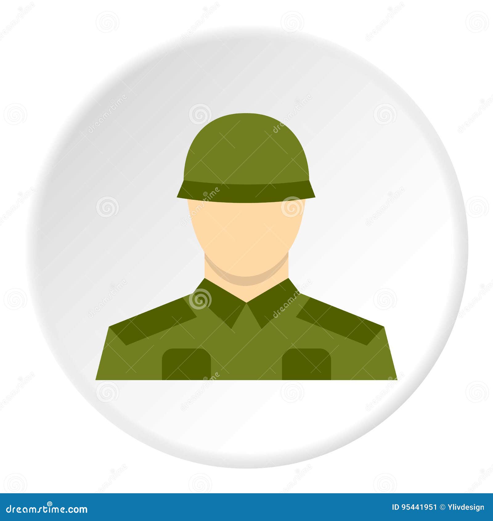 Soldier icon circle stock vector. Illustration of character - 95441951