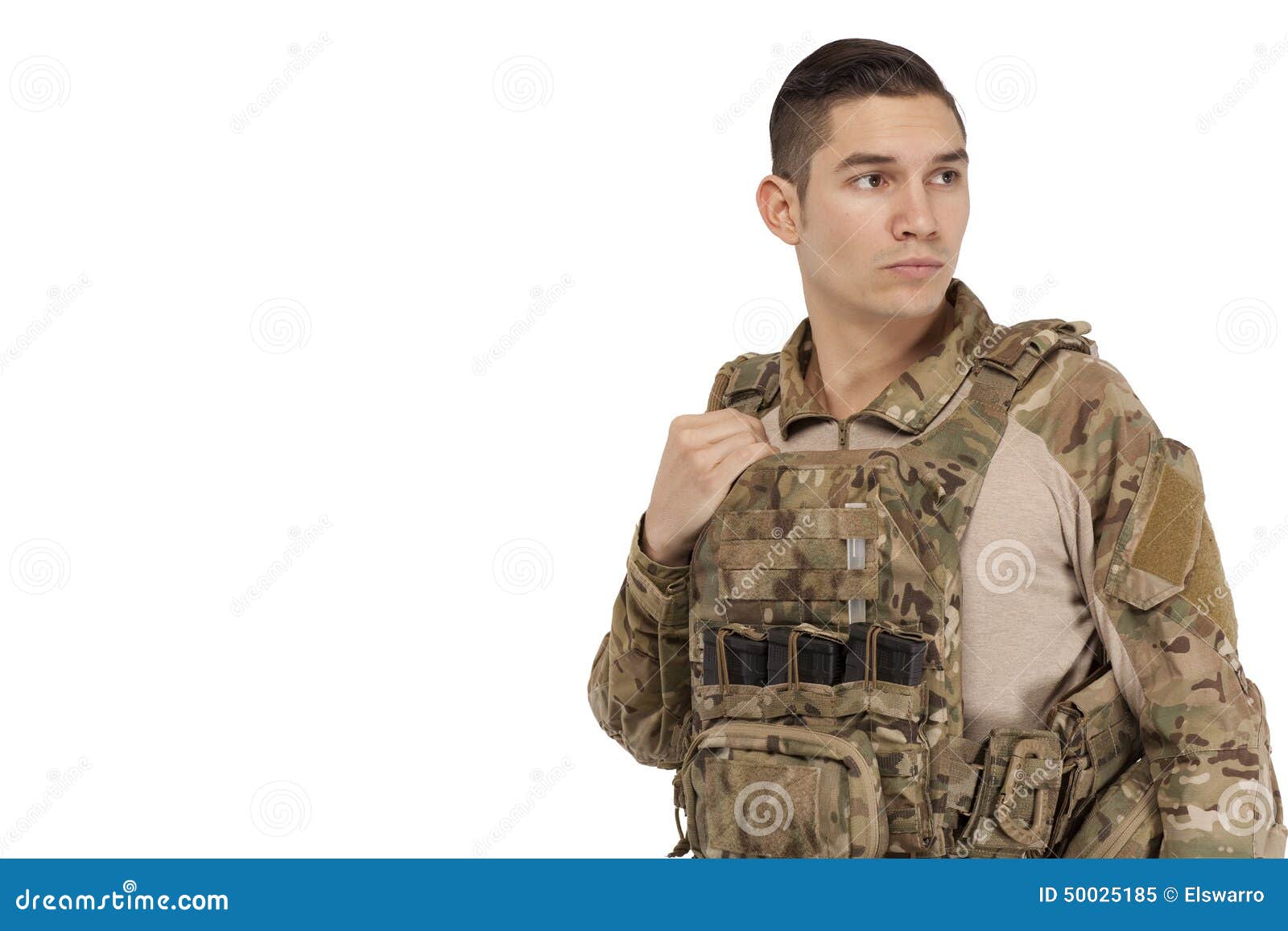 Soldier looking away stock image. Image of adults, protection - 50025185
