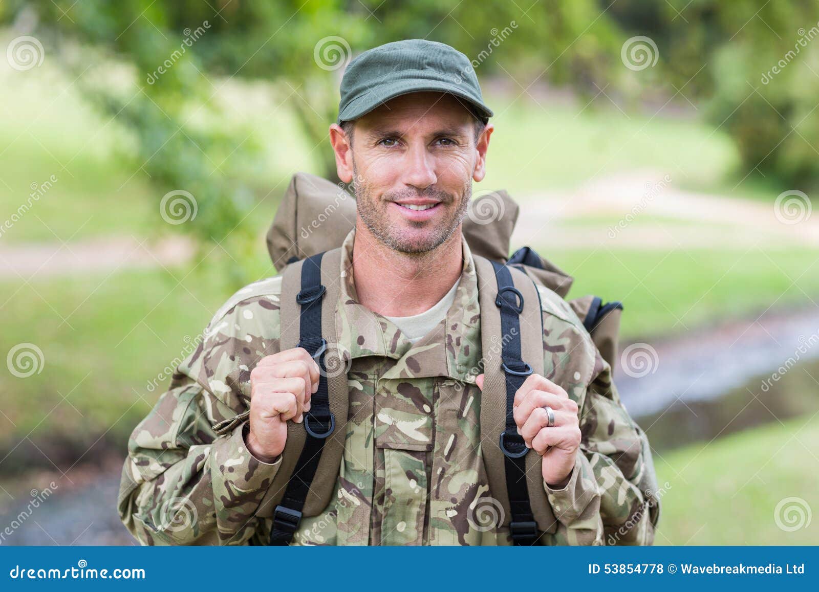 Soldier looking at camera stock photo. Image of person - 53854778