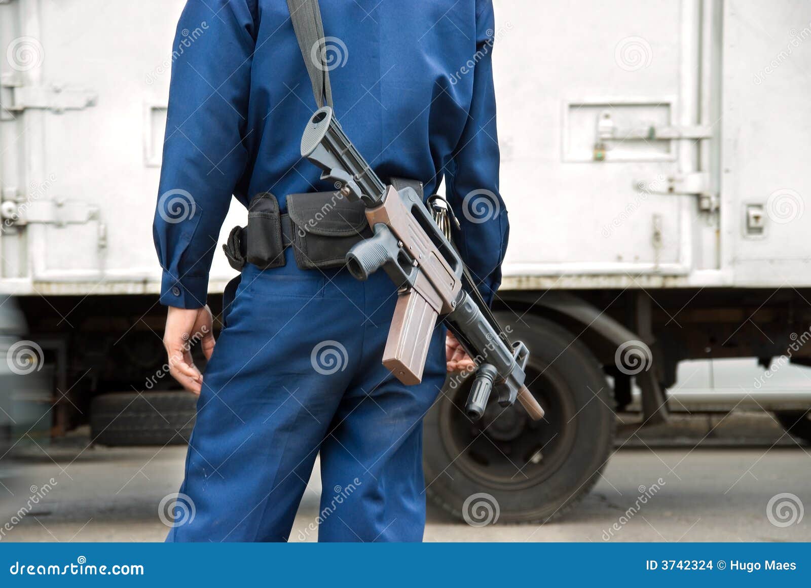Soldier with machine gun stock photo. Image of prevention - 3742324