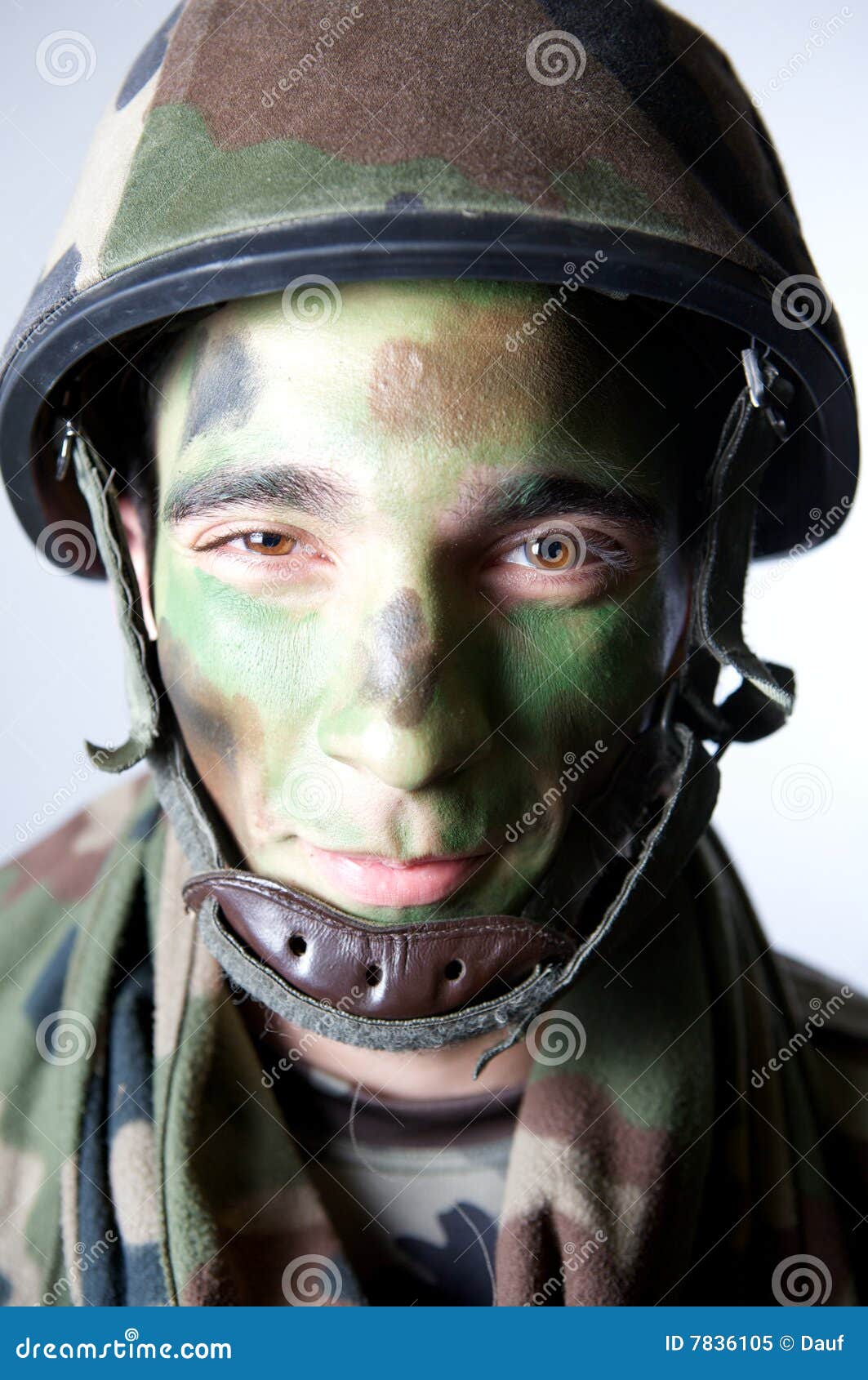 Soldier make up stock image. Image of people, male, uniform - 7836105