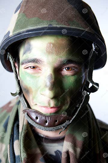 Soldier make up stock image. Image of people, male, uniform - 7836105