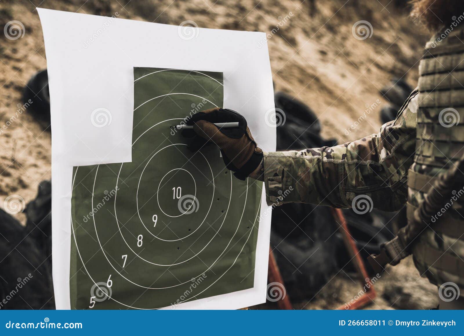 Soldier Marking the Target for Shooting Stock Image - Image of officer ...
