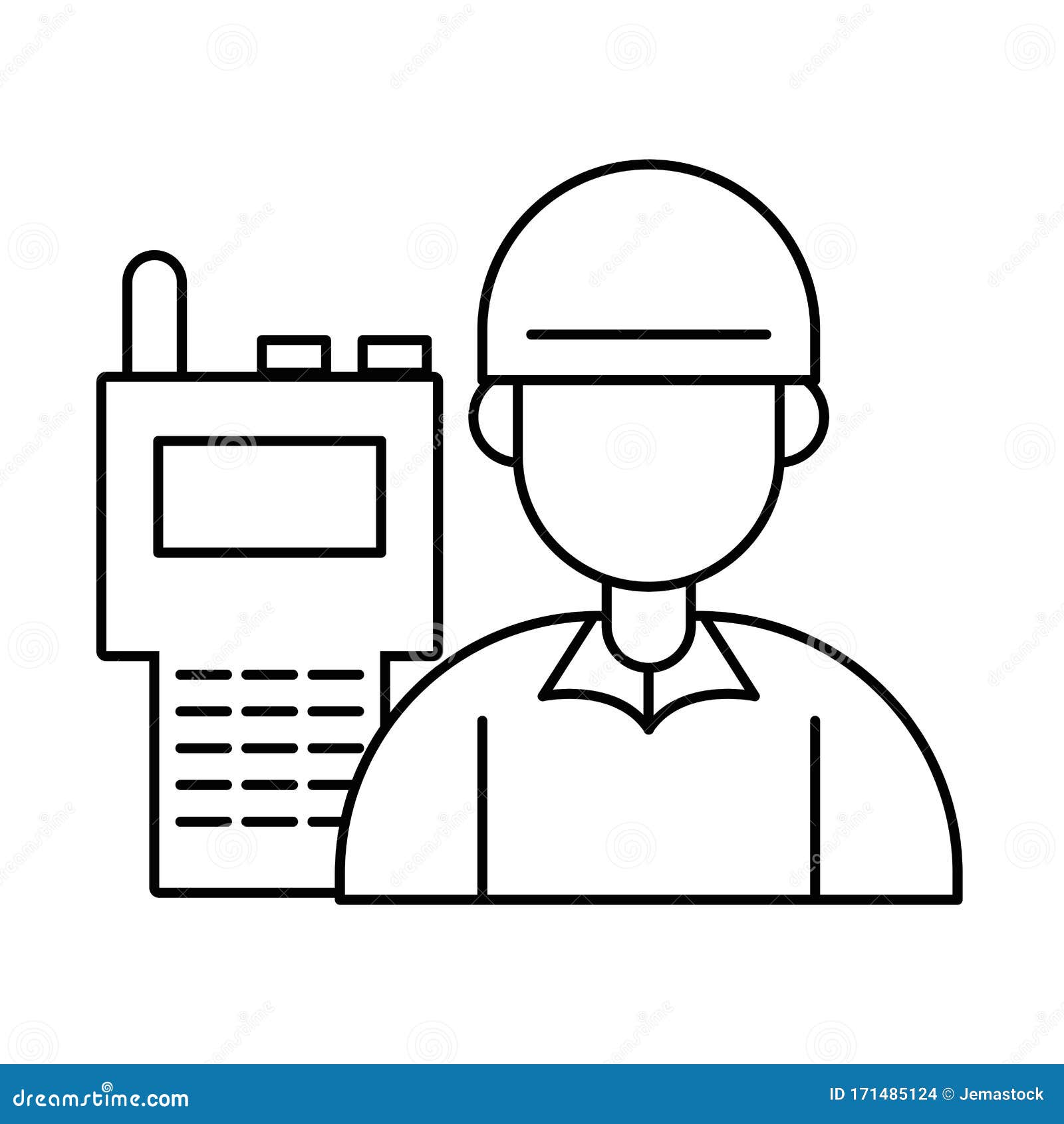 Soldier Military Force with Radio Communicator Stock Vector ...