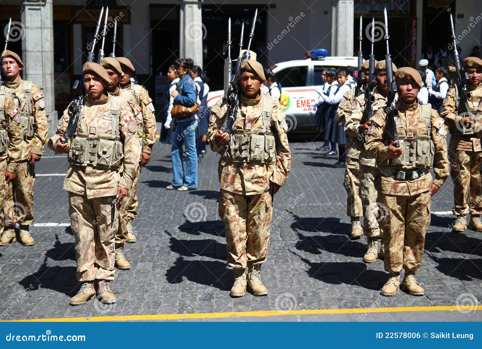 Soldier parade in Peru editorial photo. Image of camouflage - 22578006
