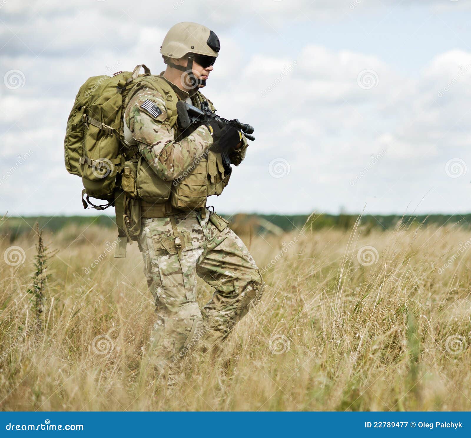 Soldier in patrol stock image. Image of guard, warfare - 22789477