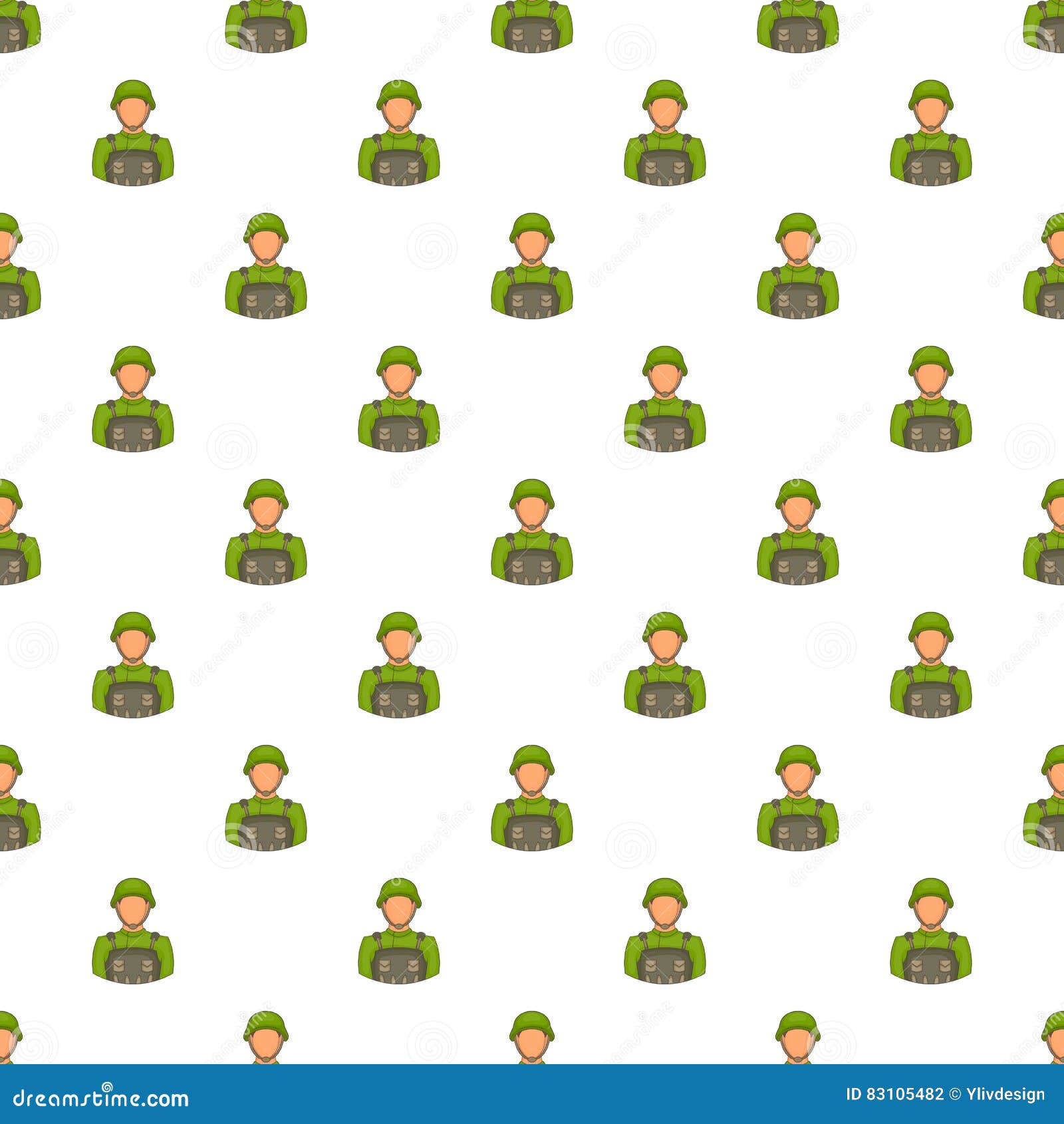 Soldier Pattern, Cartoon Style Stock Vector - Illustration of rifle ...