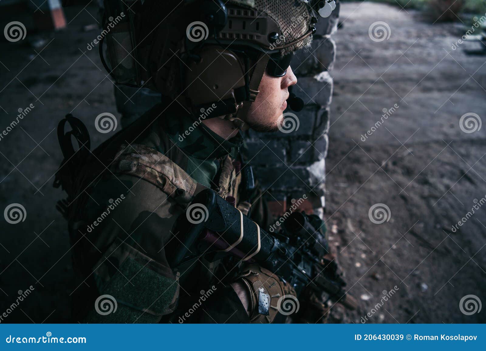 Soldier Preparing Tactical Gear for Action Battle Stock Image - Image ...