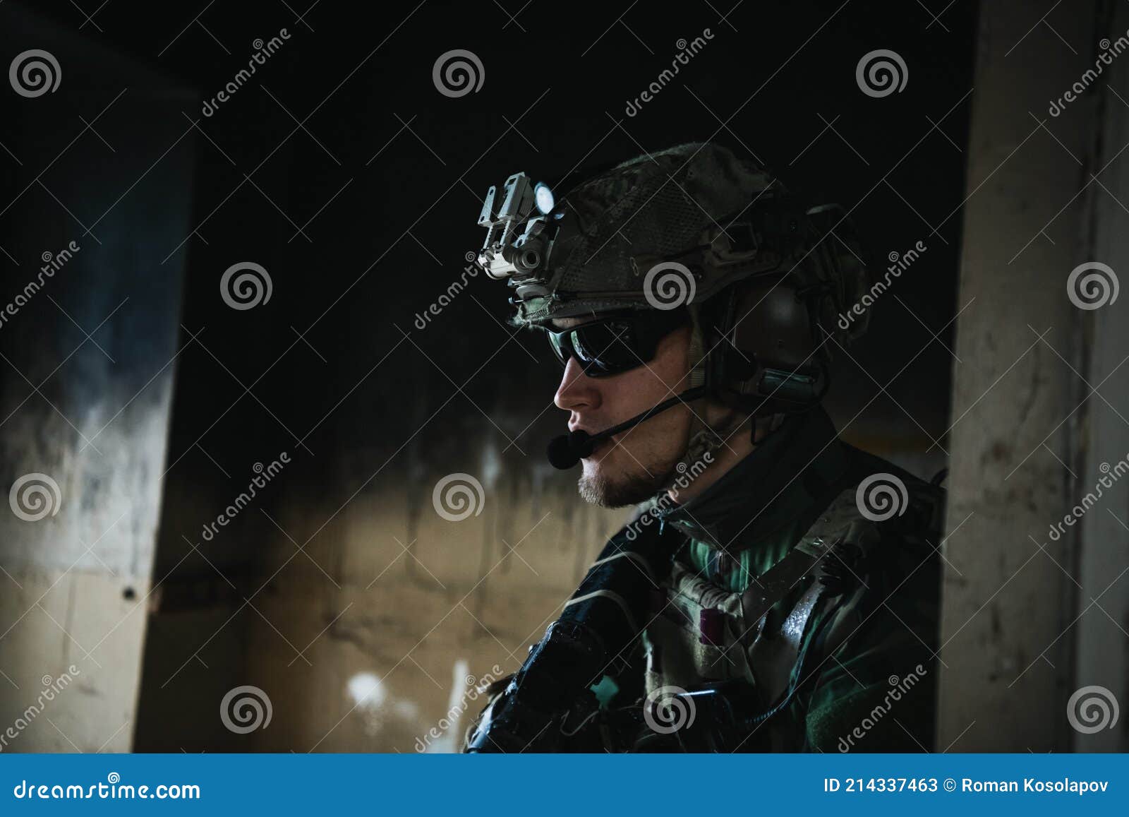 Soldier Preparing Tactical Gear for Action Battle Stock Image - Image ...