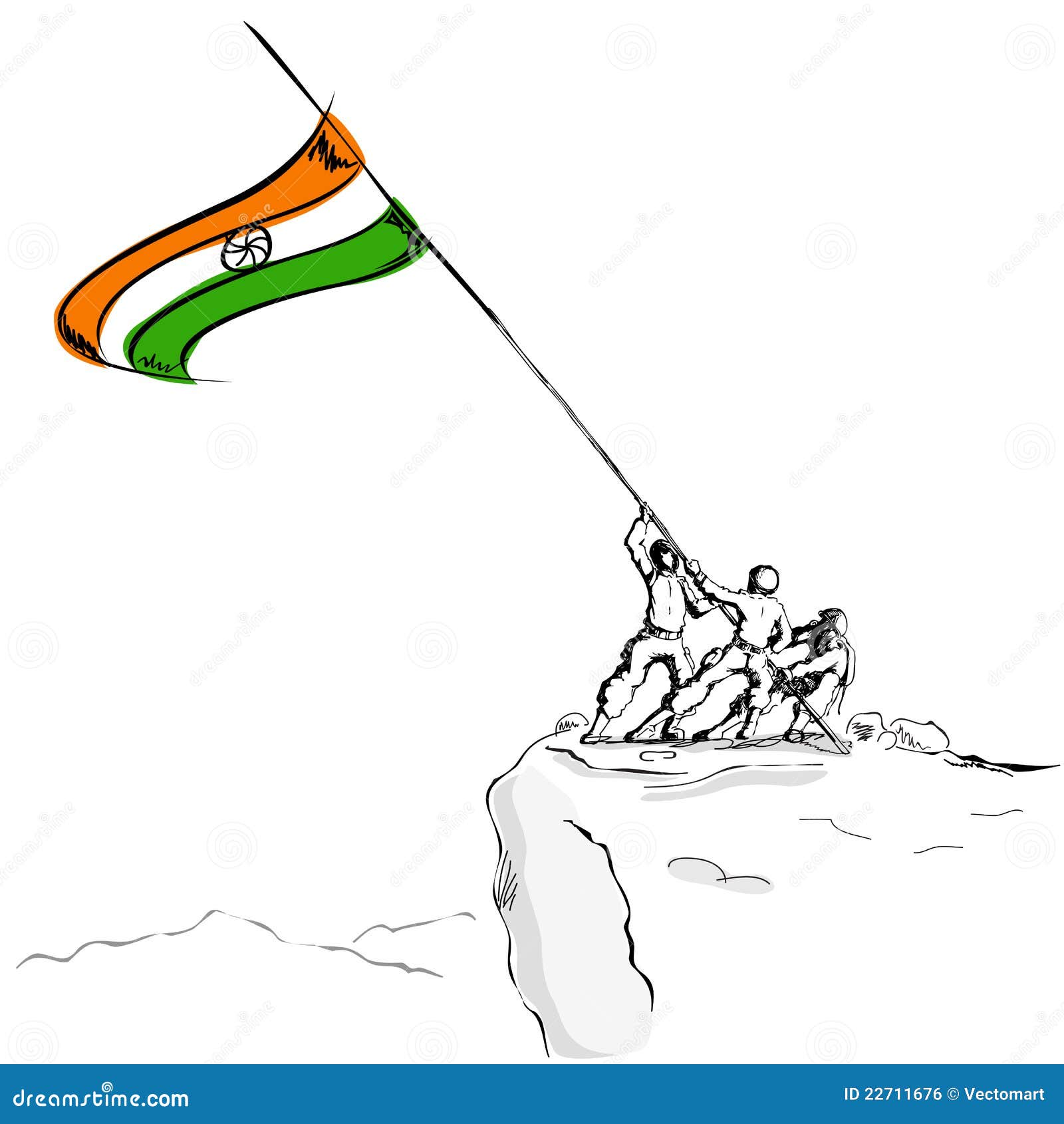 Indian Flag Font Royalty-Free Illustration | CartoonDealer.com #10042002