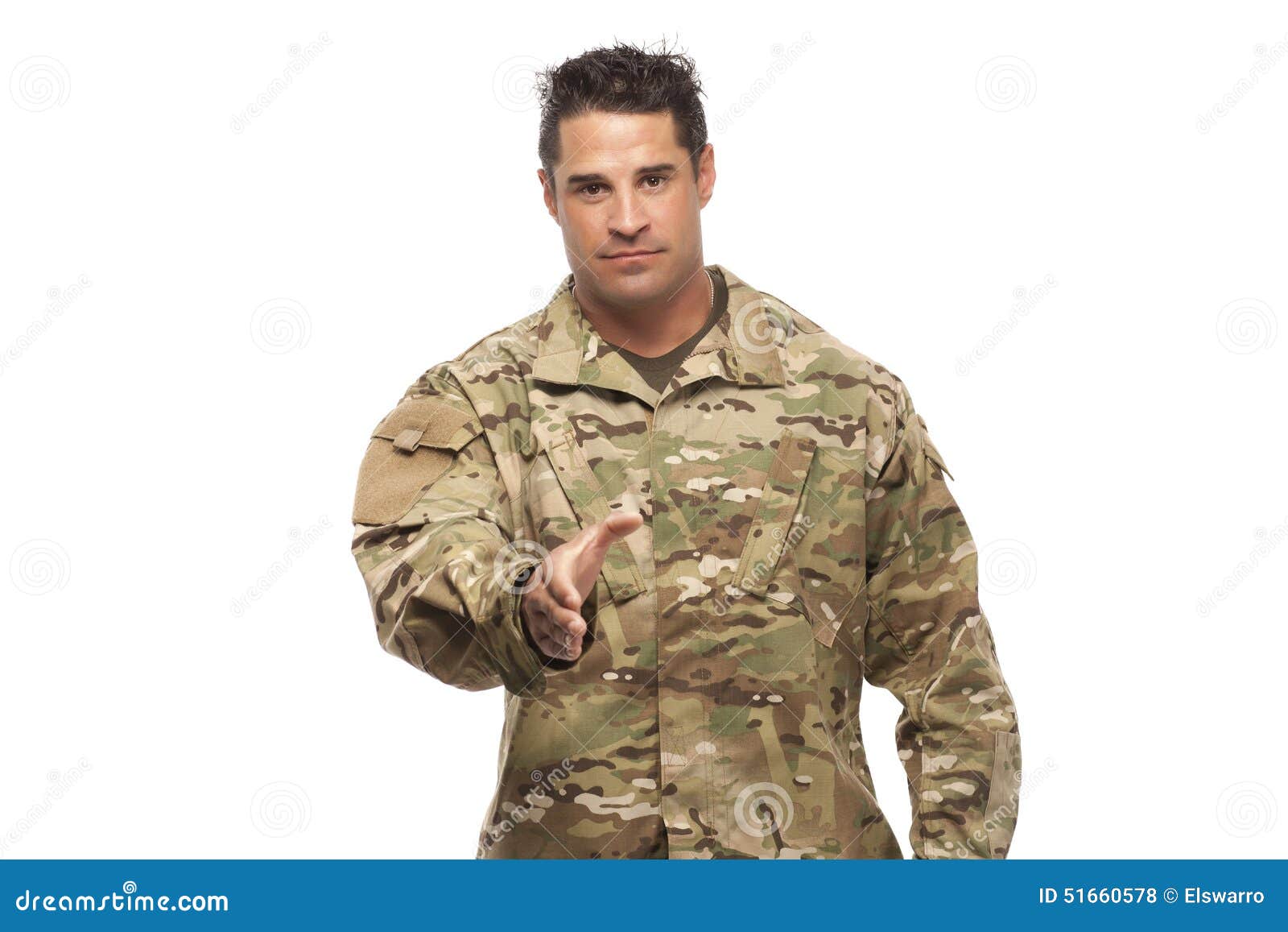 Soldier Ready To Shake Hands Stock Photo - Image of gesture, sergeant ...