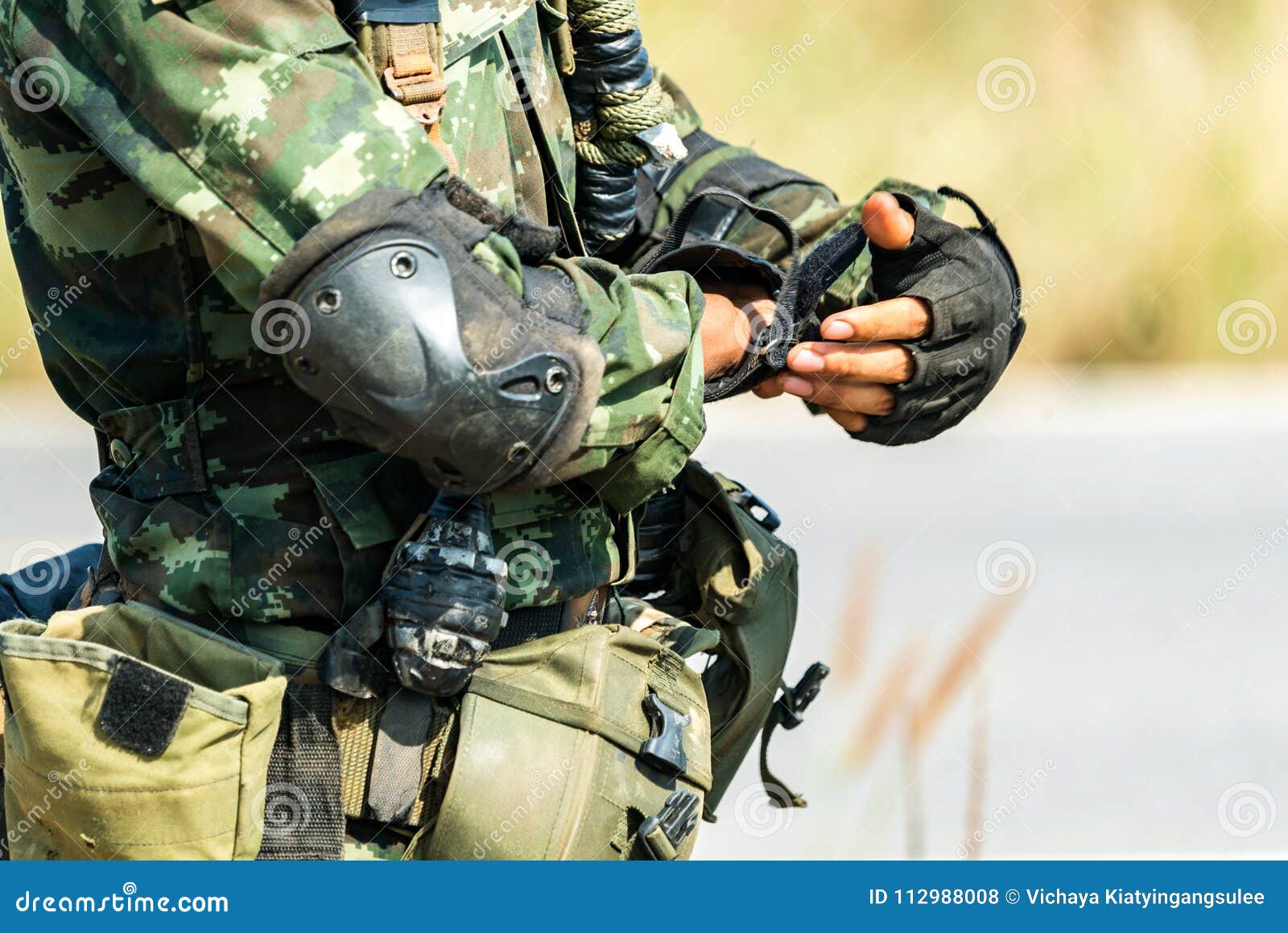 Soldier Ready for War Combat Stock Photo - Image of clothing, rifle ...