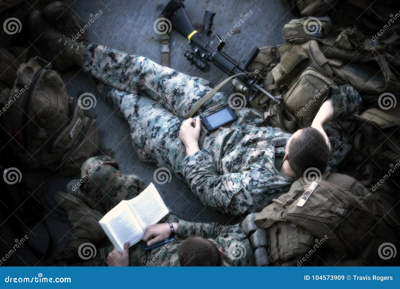 Soldier at Rest editorial stock image. Image of rifle - 104573909