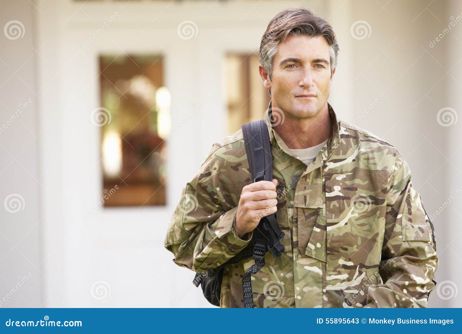 Soldier Returning To Unit after Home Leave Stock Image - Image of ...