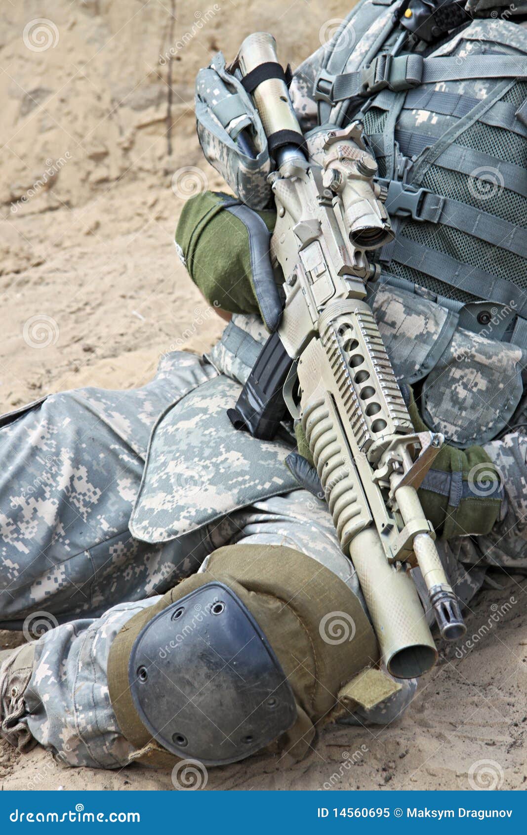 Soldier with rifle stock image. Image of afghanistan - 14560695