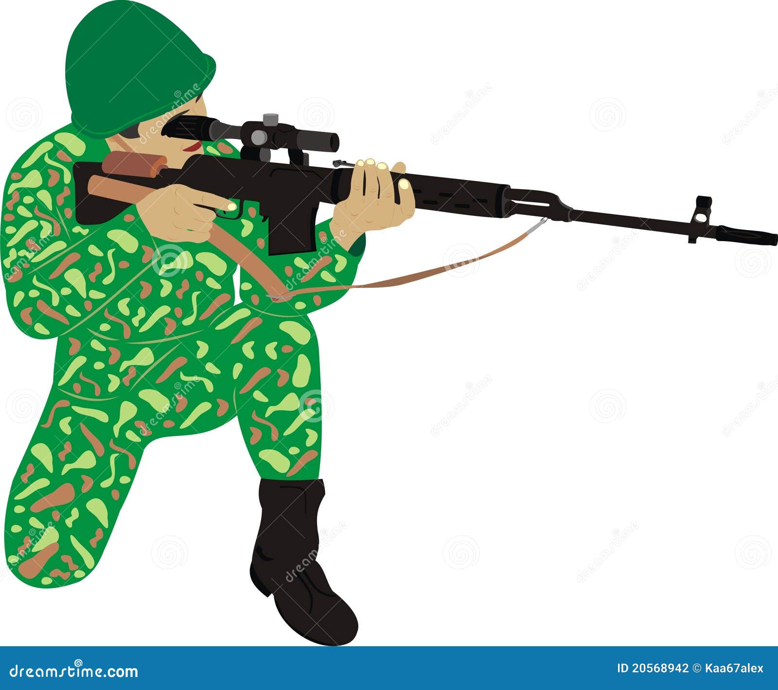 Cartoon Soldier Sniper