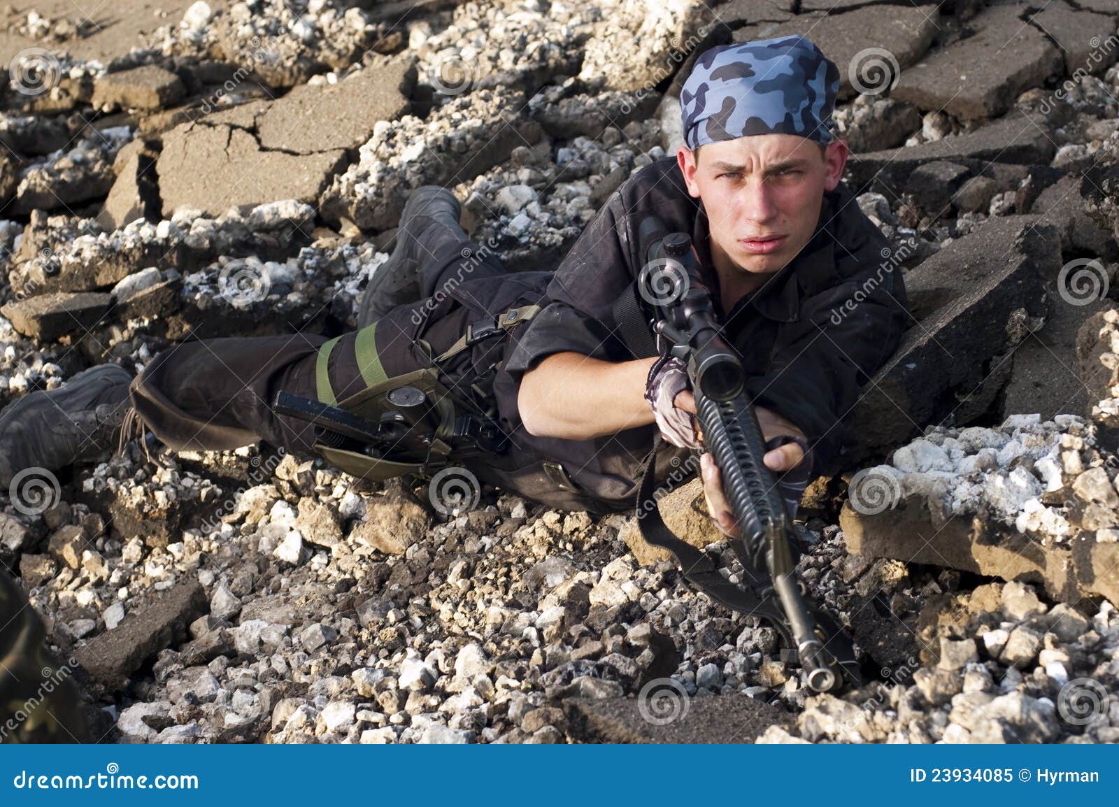 Toy Soldier With Rifle Royalty-Free Stock Image | CartoonDealer.com ...