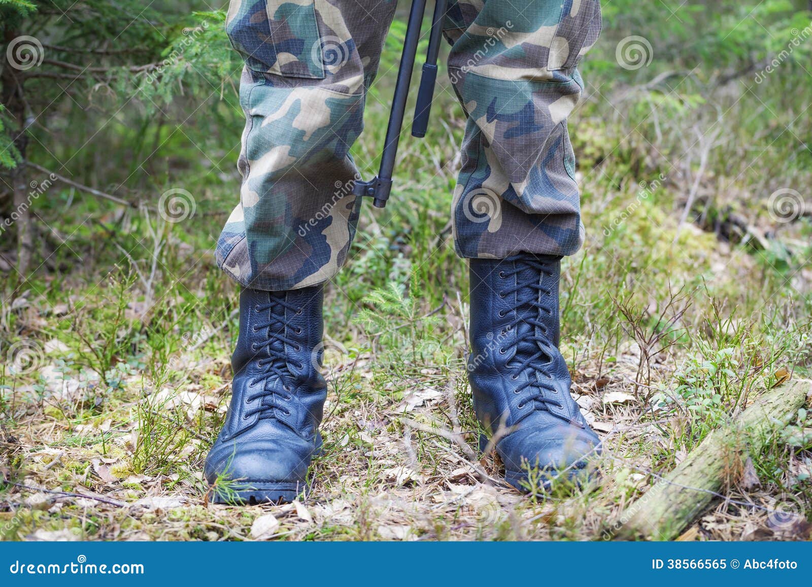 Soldier S Legs in Army Boots Stock Image - Image of military, woods ...