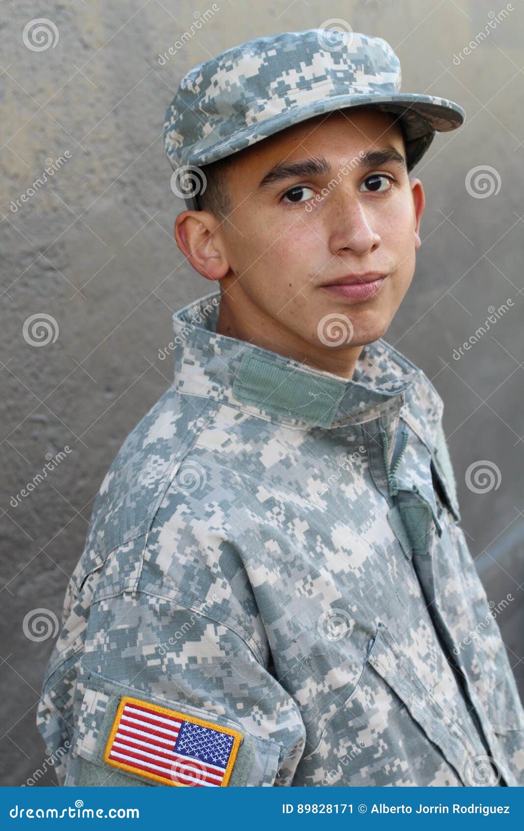 Soldier with a Serious Expression Portrait Stock Image - Image of ...