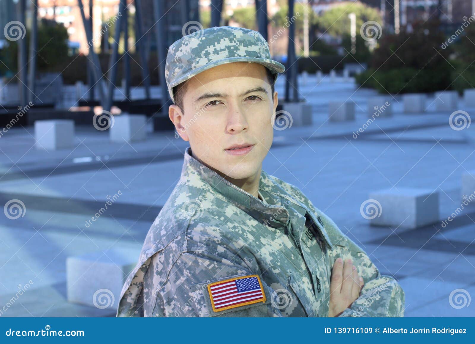 Soldier with a Serious Expression Portrait Stock Image - Image of ...