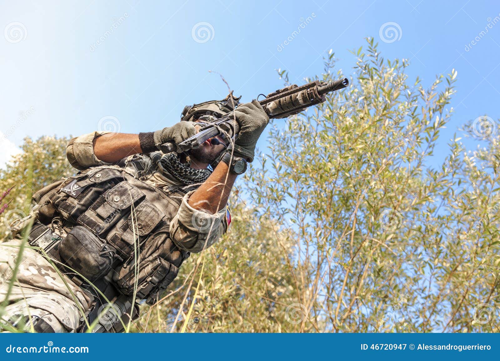 Soldier Shooting during the Military Operation Stock Image - Image of ...