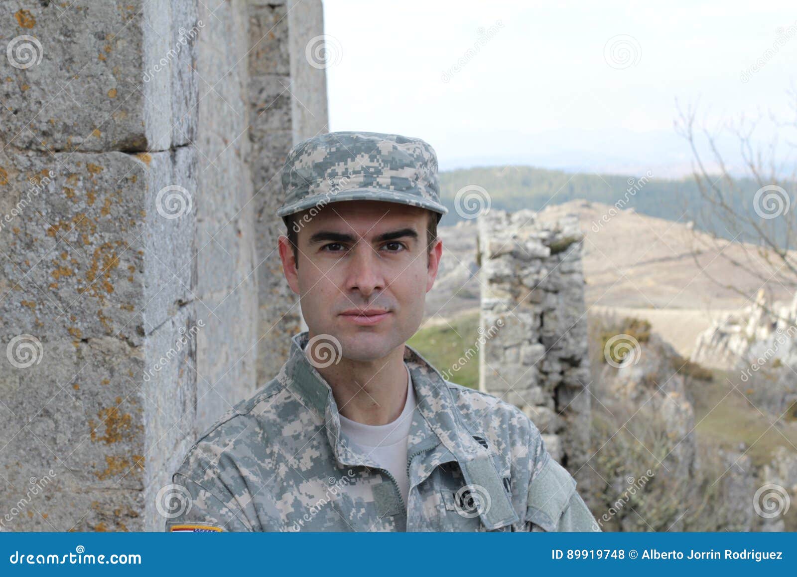 Soldier Showing Fear in the Batter Field Stock Photo - Image of head ...