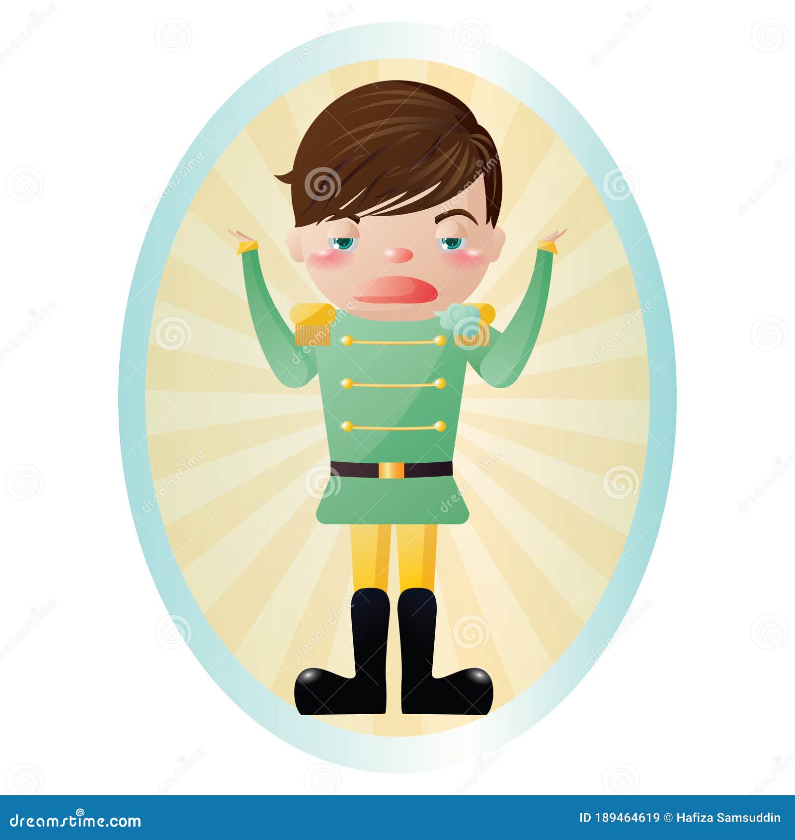 Soldier Sighing. Vector Illustration Decorative Design Stock Vector ...