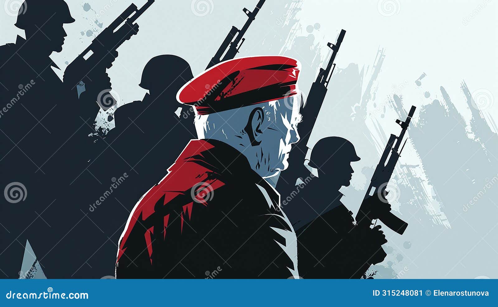 Soldier Silhouettes (red Beret, Stock Illustration - Illustration of ...