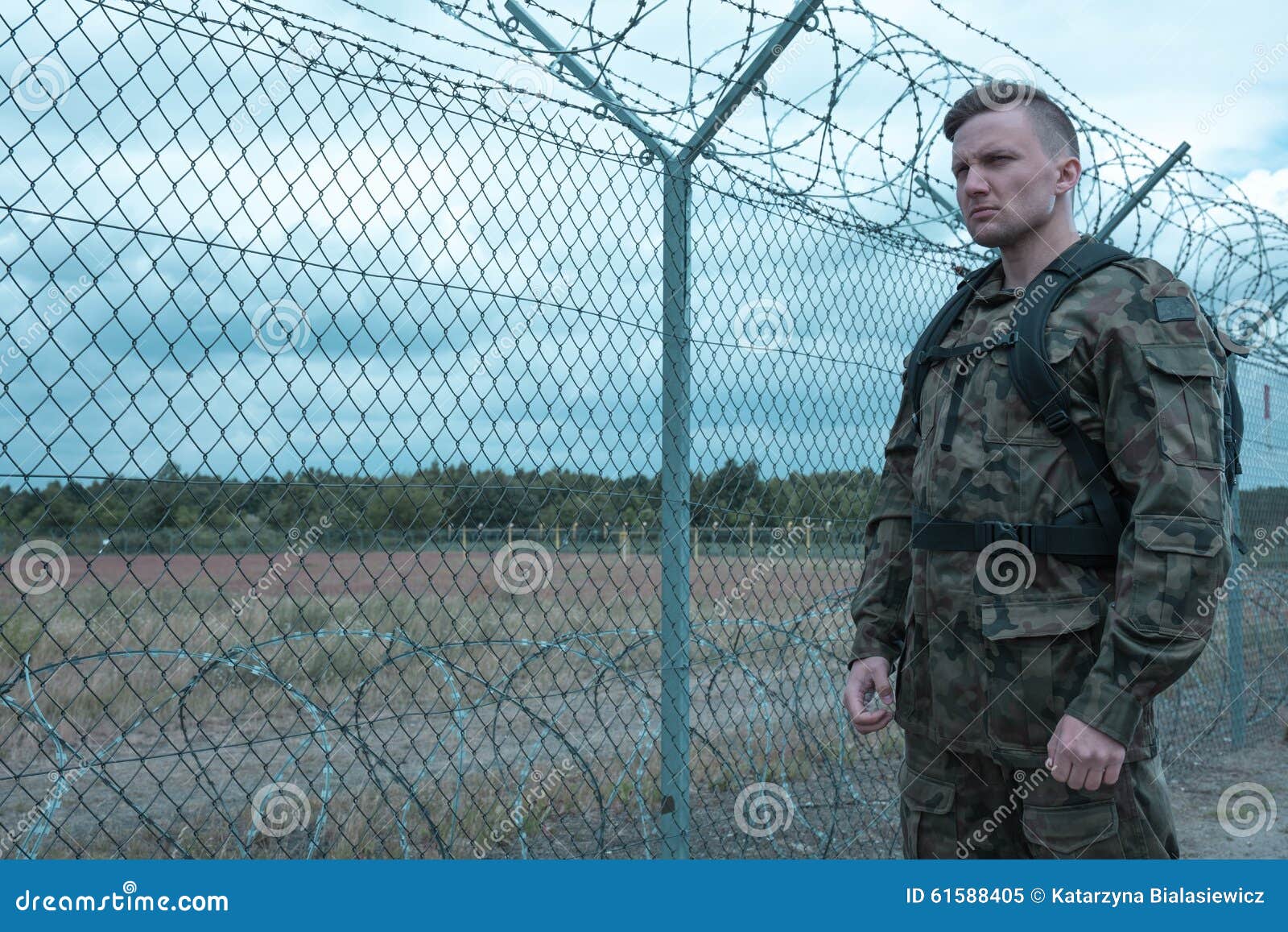 Soldier standing guard stock image. Image of observing - 61588405