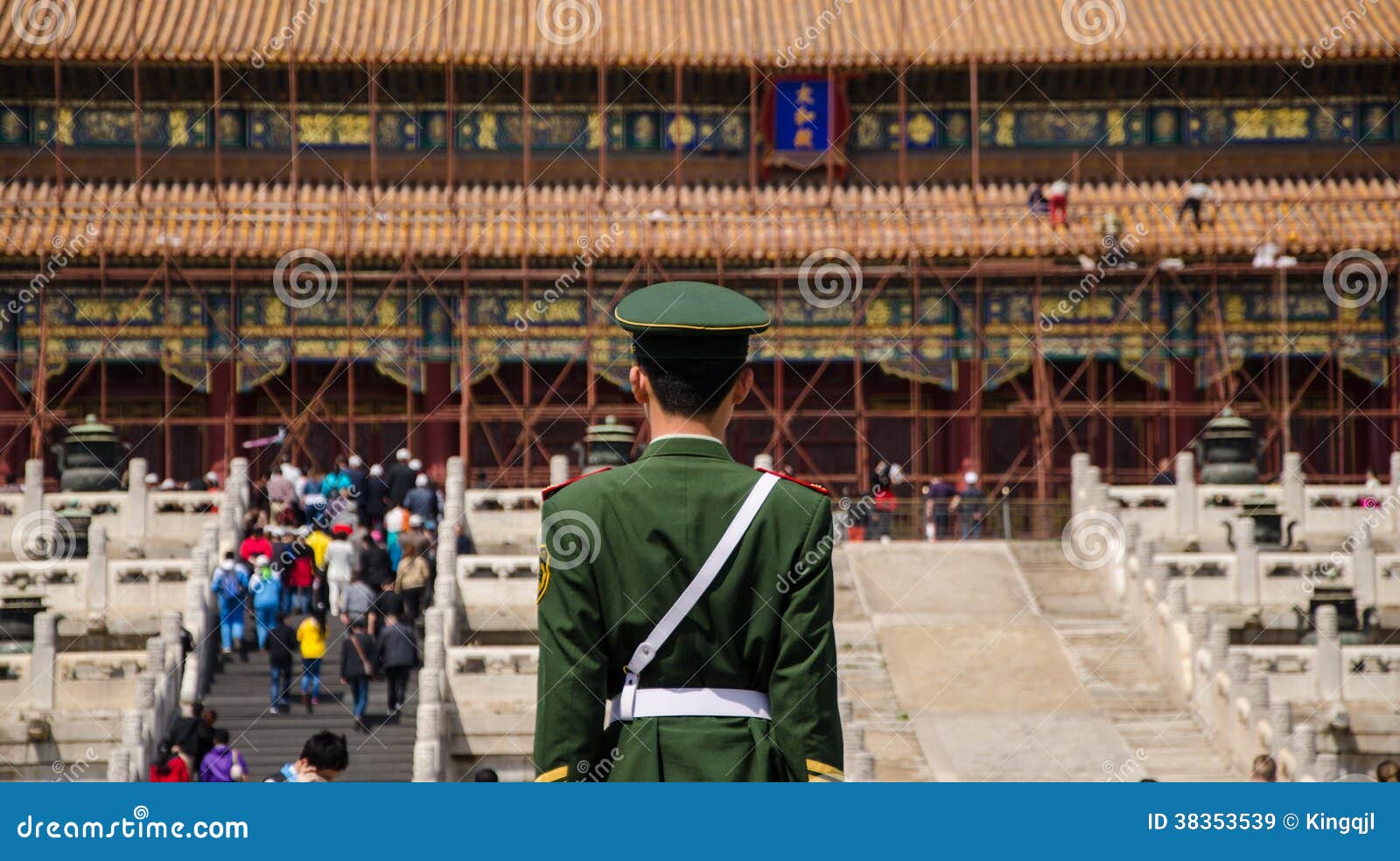 Soldier Stands Guard at Hall of Supreme Harmony,beijing Editorial Stock ...