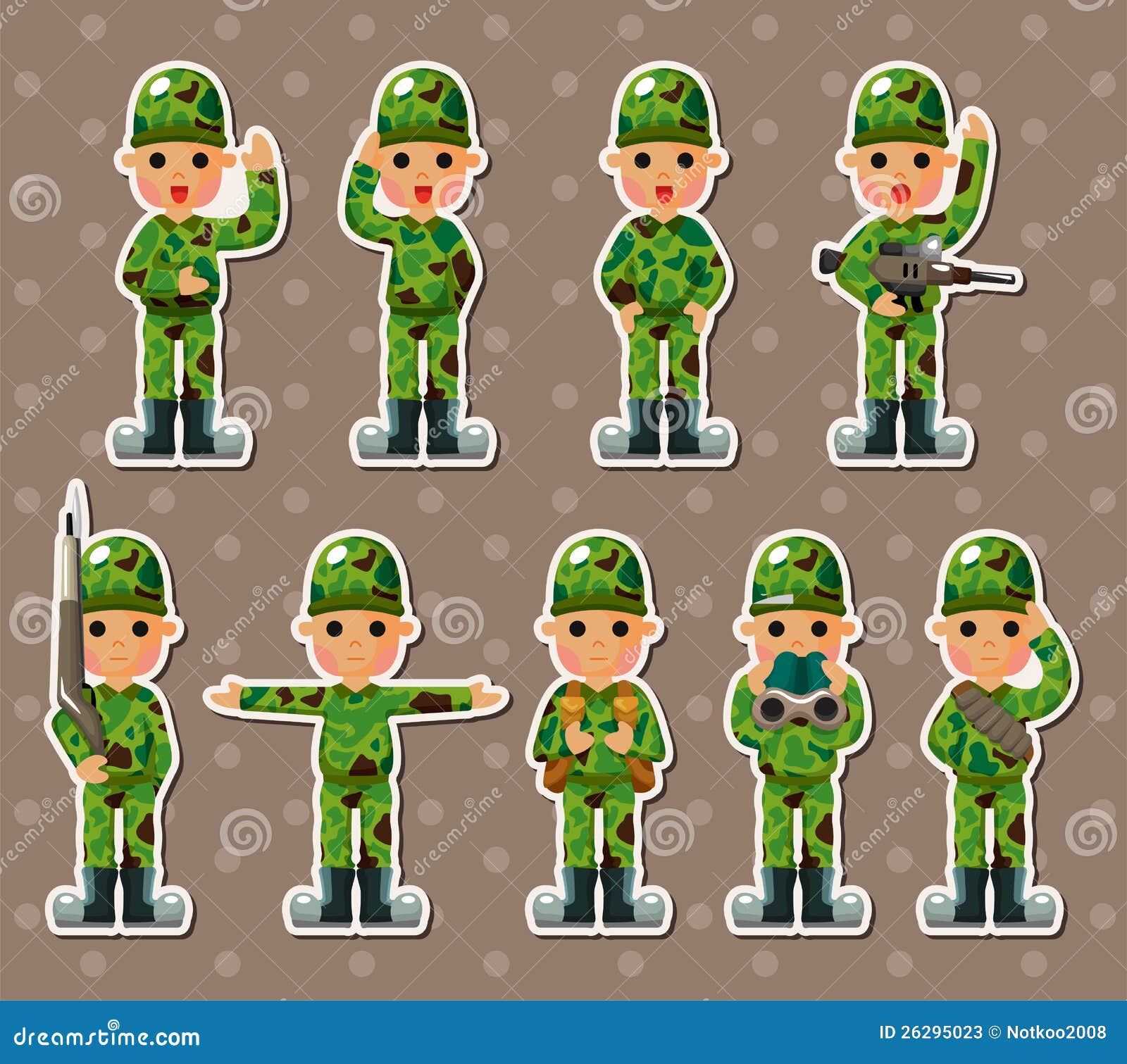 Soldier stickers stock vector. Illustration of legal - 26295023