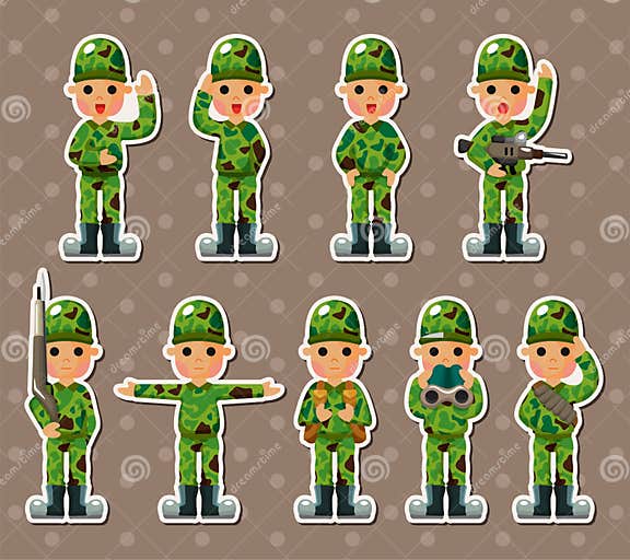 Soldier stickers stock vector. Illustration of legal - 26295023