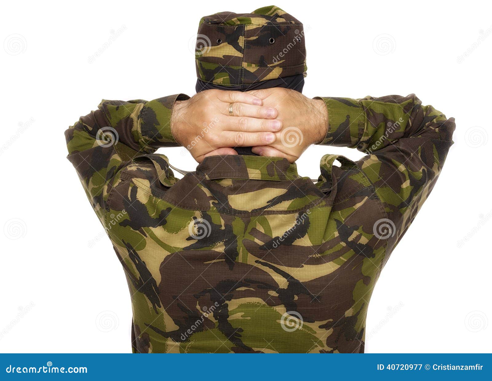 Soldier surrenders stock image. Image of enemy, hood - 40720977