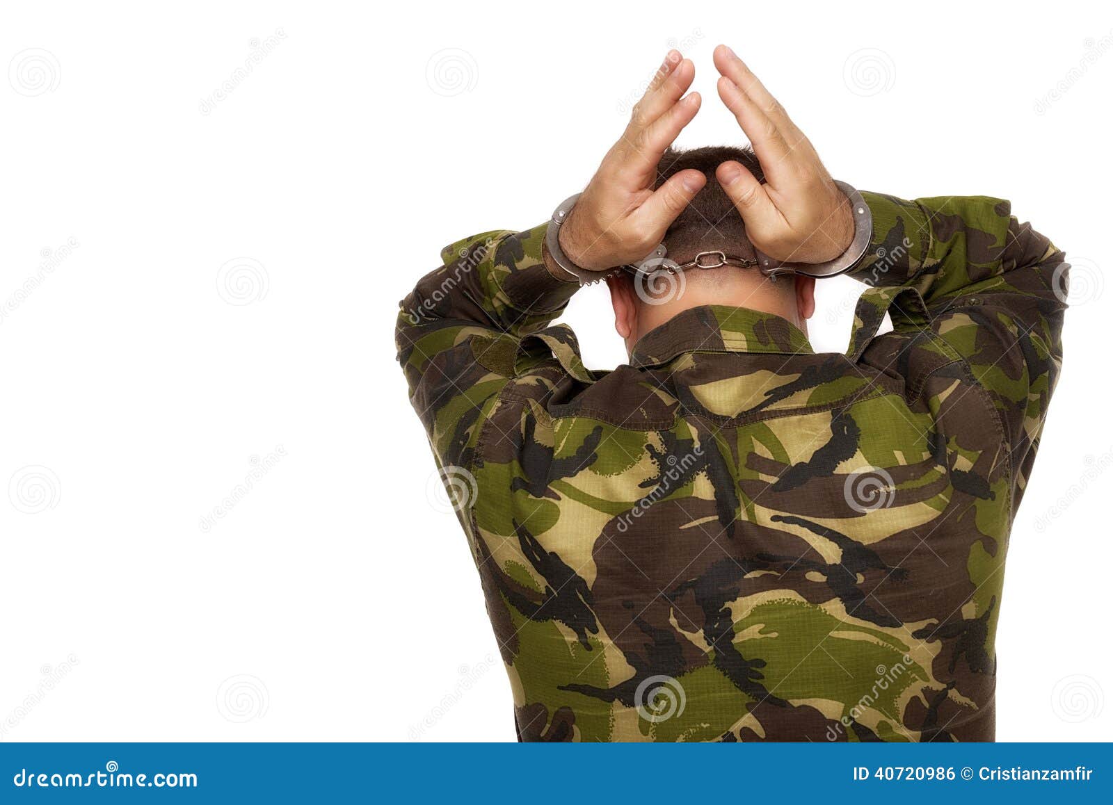 Soldier surrenders stock photo. Image of hood, conflict - 40720986