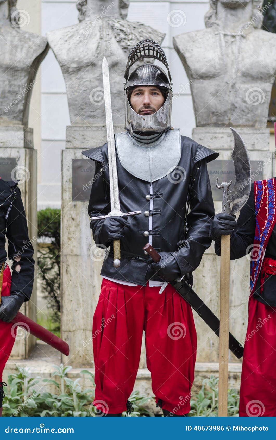 Soldier with Sword and Armor Editorial Photo - Image of handsome ...