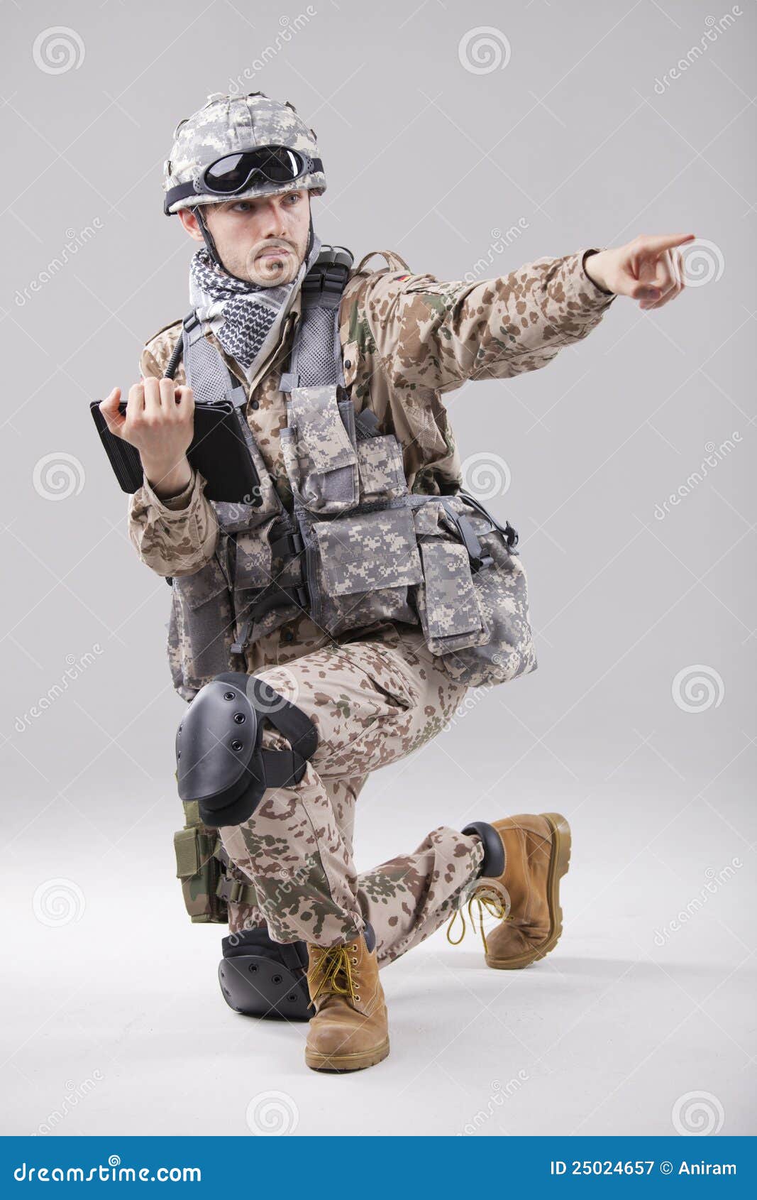Soldier with Tablet Computer Stock Image - Image of attack, computer ...