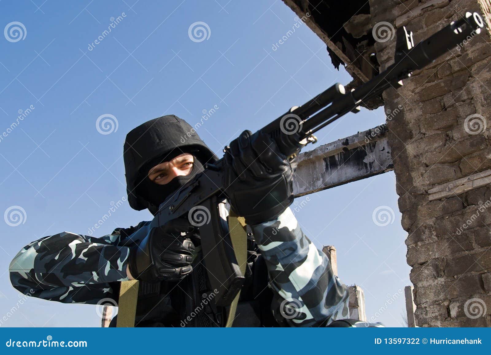 Soldier Targeting With A Gun Stock Photography | CartoonDealer.com ...