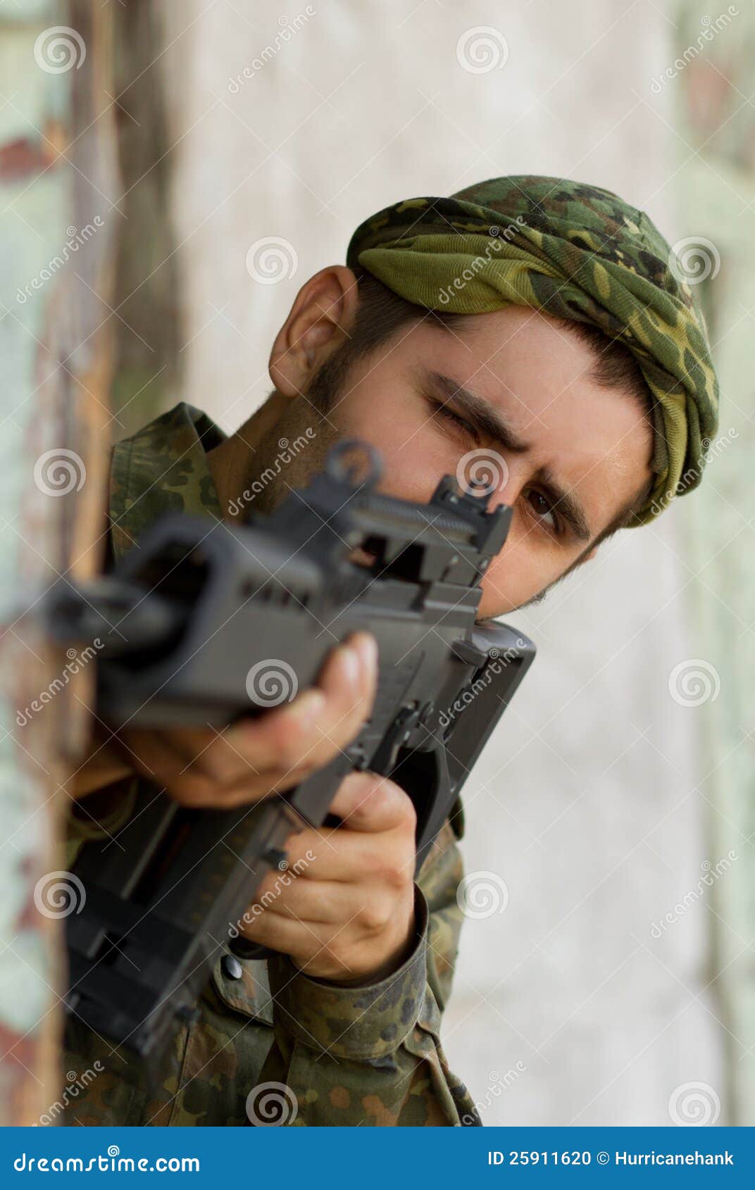 Soldier Targeting with a Rifle Stock Photo - Image of forces, equipment ...