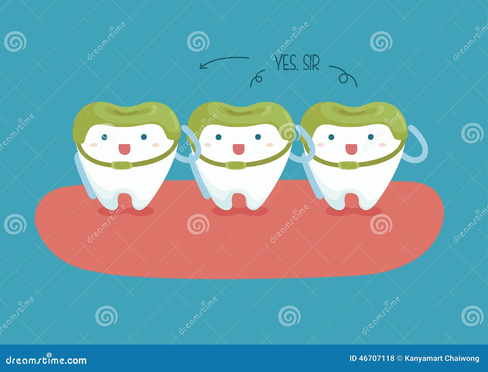 Soldier teeth of dental stock vector. Illustration of object - 46707118