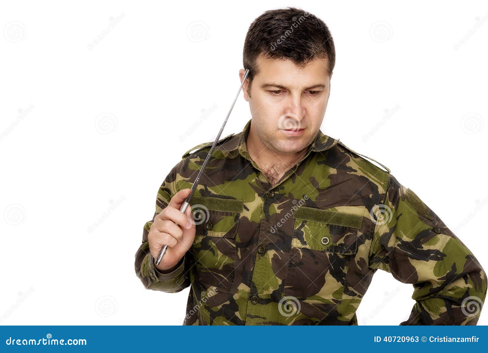 Soldier Thinking about Something Stock Image - Image of patriotism ...