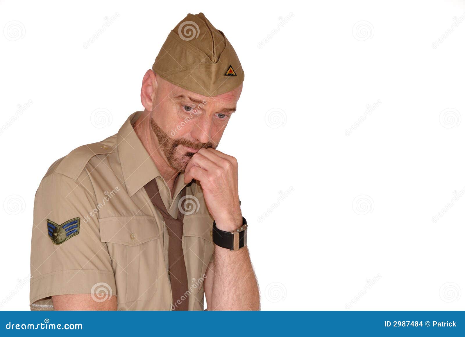 Soldier in thought stock photo. Image of thinking, male - 2987484