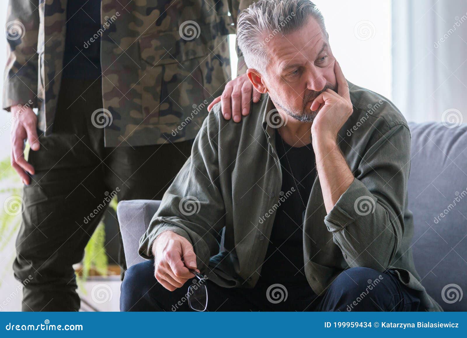 Soldier with trauma stock photo. Image of mental, stress - 199959434