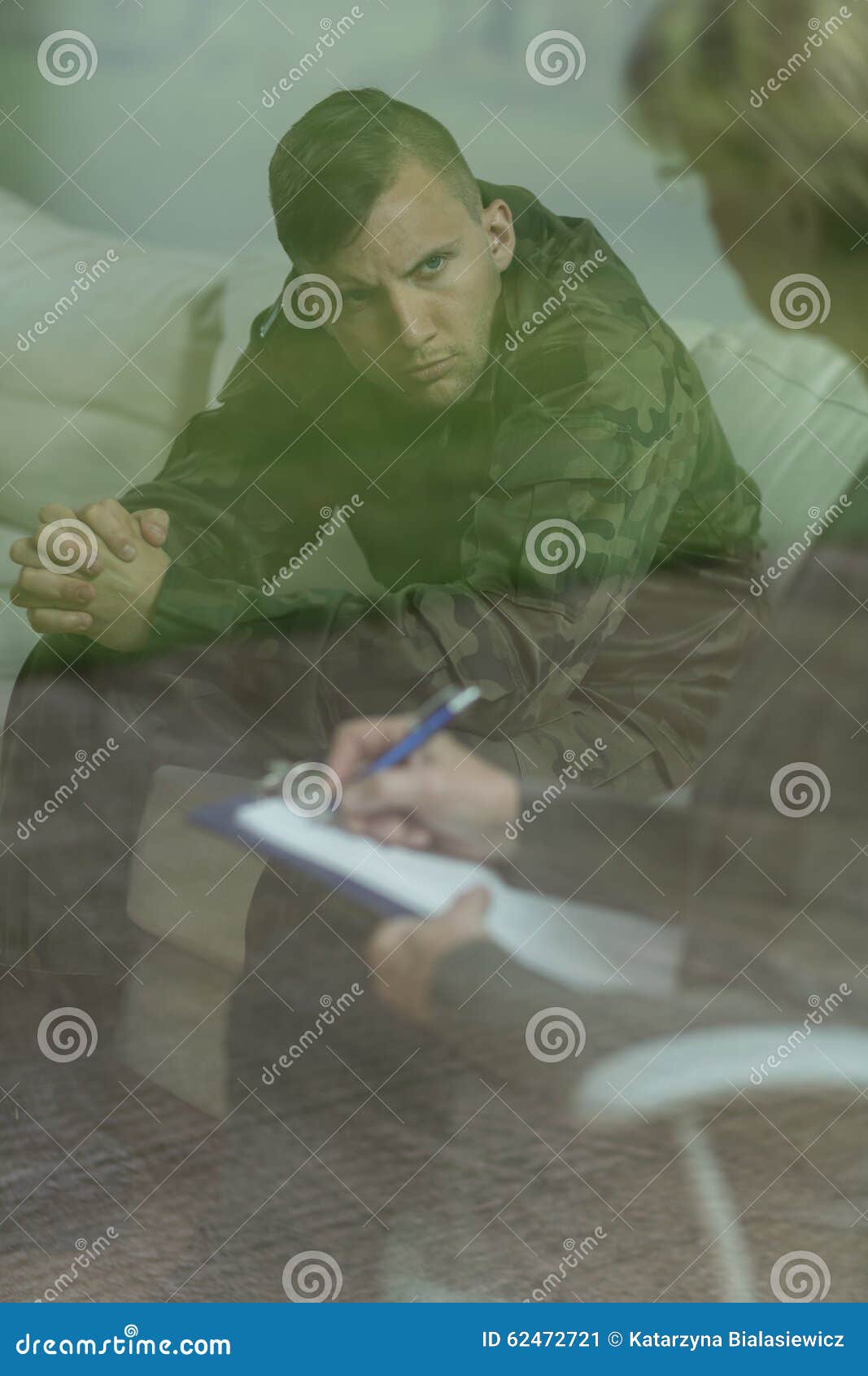 Soldier after Traumatic Experience Stock Image - Image of health ...