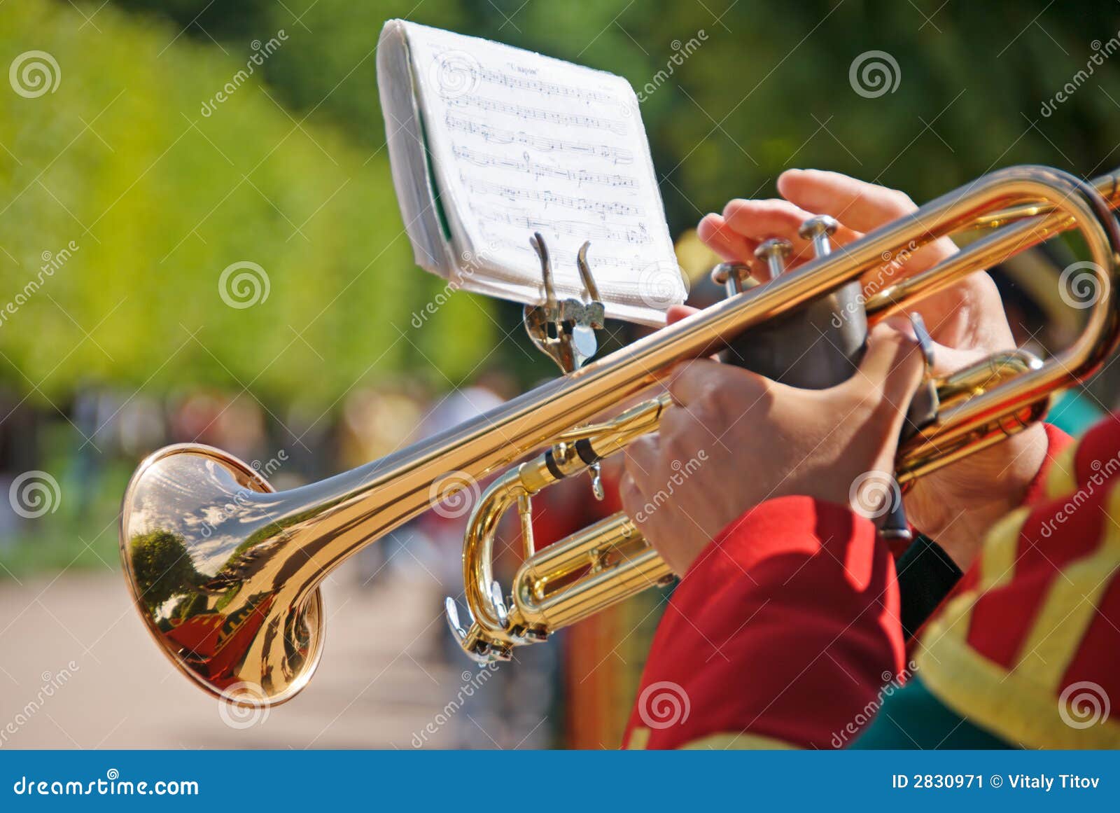 Soldier with Trumpet stock image. Image of musical, golden - 2830971